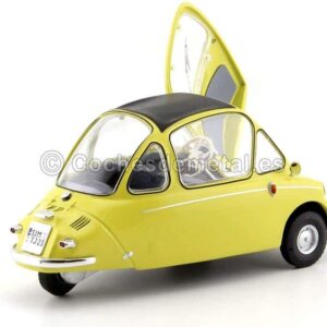 Oxford Diecast Heinkel Trojan LHD Bubble Car Yellow 1/18 Diecast Model Car 18HE003