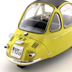 Oxford Diecast Heinkel Trojan LHD Bubble Car Yellow 1/18 Diecast Model Car 18HE003