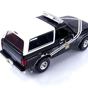 Greenlight 1996 Ford Bronco Black and White Idaho State Police Artisan Collection 1/18 Diecast Model Car