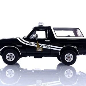 Greenlight 1996 Ford Bronco Black and White Idaho State Police Artisan Collection 1/18 Diecast Model Car