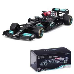 Xiangtat 1/43 Bburago Mercedes-AMG F1 W12 E Performance #44 Lewis Hamilton 2021 1/43 Diecast Model Car (W12 E #44 W/Helmet)