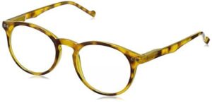 peepers by peeperspecs brain trust round reading glasses, honey tortoise, 47 + 3