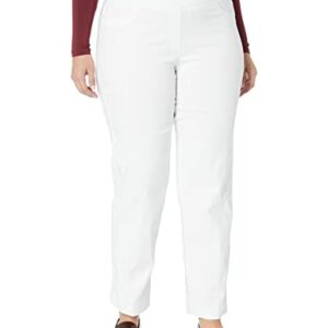 Ruby Rd. Women's Pull-on Solar Millennium Tech Super Stretch Pant, White, 12