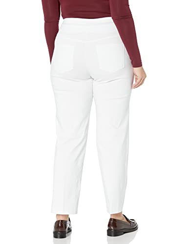 Ruby Rd. Women's Pull-on Solar Millennium Tech Super Stretch Pant, White, 12