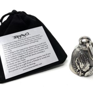 Bravo Bells Pray Hands Bell - Biker Bell Accessory or Key Chain for Good Luck on The Road