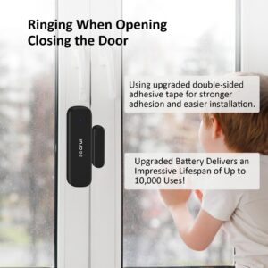 SECRUI Door Chime, Wireless Door Chimes When Door Open Entry for Business/Home/Office/Store (500ft Range 32 Chimes Adjustable Volume) Door Ringer Alert Buzzer Alarm with - 1 sensors