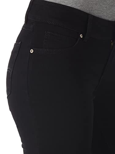 Wrangler Women's Western Mid Rise Stretch Boot Cut Jean, Black, 5W x 34L