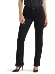 lee women's ultra lux comfort with flex motion bootcut jean black 12 short