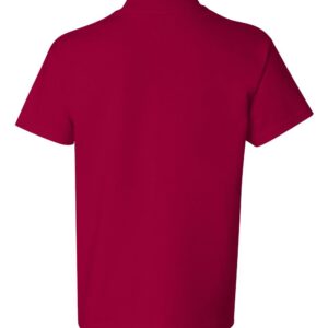 Hanes boys Cotton T-Shirt(5450)-Deep Red-XS