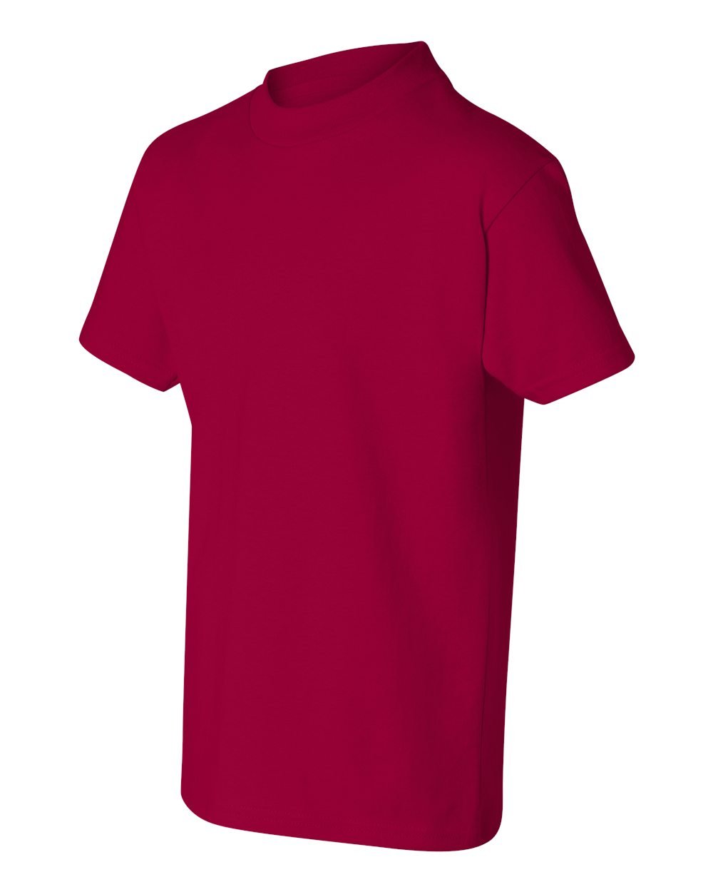 Hanes boys Cotton T-Shirt(5450)-Deep Red-XS