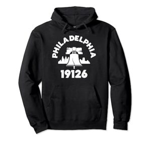 philly neighborhood 19126 zip code philadelphia liberty bell pullover hoodie