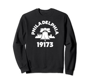 philly neighborhood 19173 zip code philadelphia liberty bell sweatshirt