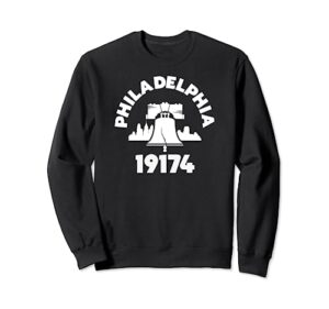 philly neighborhood 19174 zip code philadelphia liberty bell sweatshirt