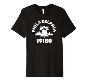 philly neighborhood 19180 zip code philadelphia liberty bell premium t-shirt