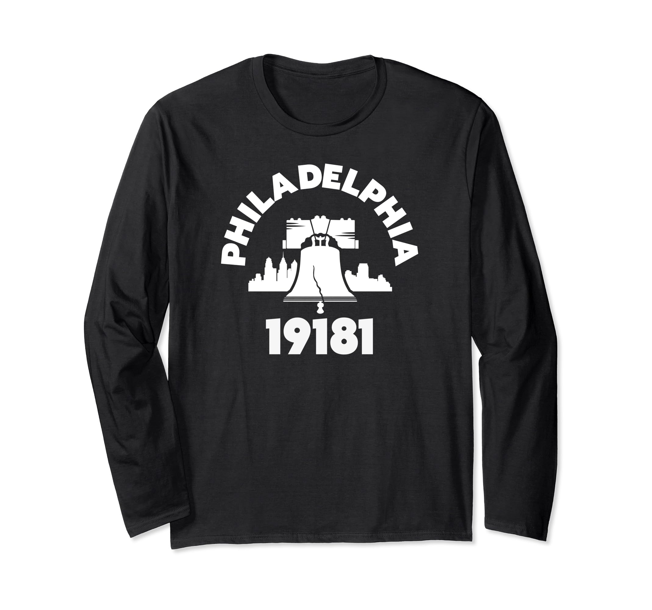 Philly Neighborhood 19181 Zip Code Philadelphia Liberty Bell Long Sleeve T-Shirt