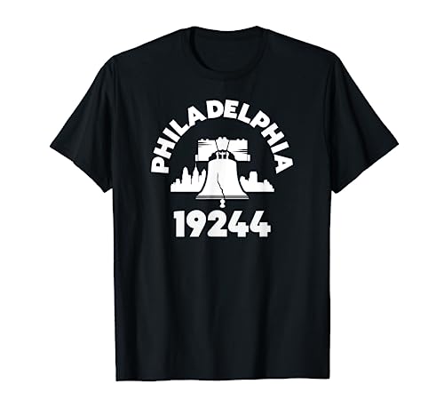 Philly Neighborhood 19244 Zip Code Philadelphia Liberty Bell T-Shirt