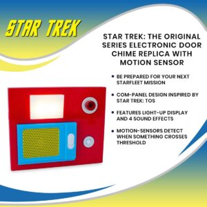 ThinkGeek Star Trek Electronic Door Chime - Motion-Sensitive - Can Be Mounted on Either Side of a Door - Officially Licensed Star Trek Collectible