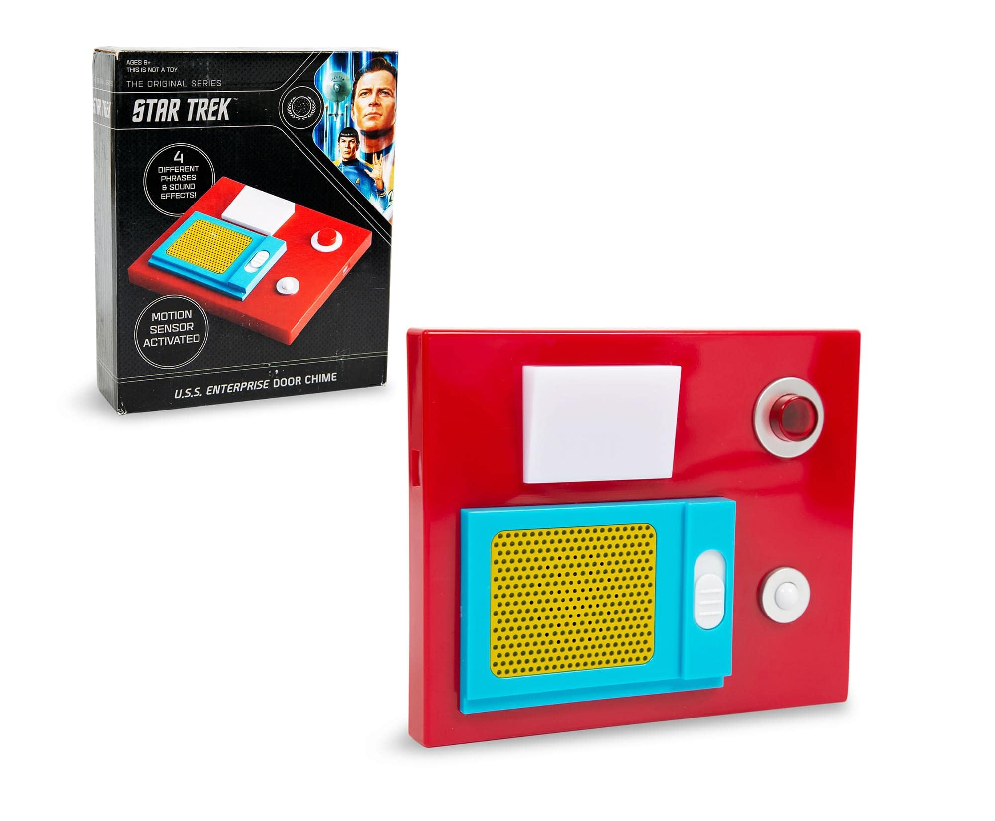 ThinkGeek Star Trek Electronic Door Chime - Motion-Sensitive - Can Be Mounted on Either Side of a Door - Officially Licensed Star Trek Collectible