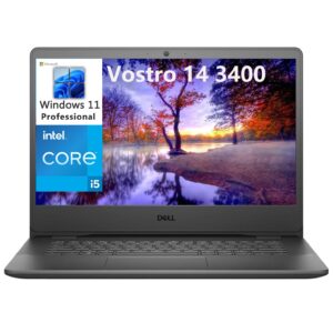 dell vostro 14 3400 14" business laptop computer, intel core i5-1135g7 (beat i7-1065g7), 8gb ddr4 ram, 1tb hdd, 802.11ac wifi, bluetooth 5.0, black, windows 11 pro