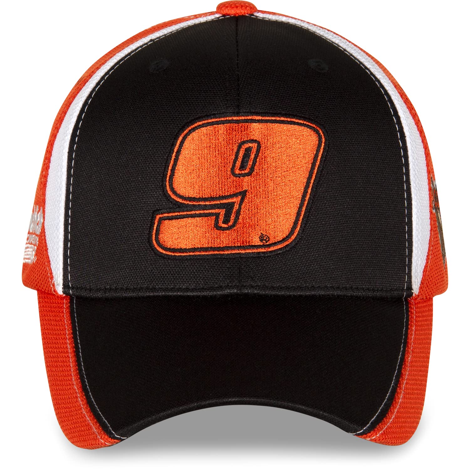 Checkered Flag Sports Chase Elliott 2022#9 Hooters NASCAR Large Number Performance Orange Hat