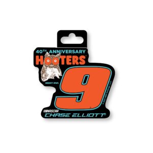 rico industries nascar auto racing chase elliott #9 hooters 2023 5" x 7" vinyl die-cut decal - car/truck/home accessory