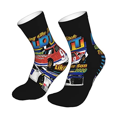 ASFRSH Chase Elliott 9 Unisex Socks Classic Outdoor Sports Running Sock Warm Soft Ventilating Comfort Cool Wicking