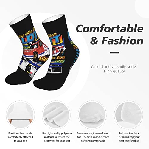 ASFRSH Chase Elliott 9 Unisex Socks Classic Outdoor Sports Running Sock Warm Soft Ventilating Comfort Cool Wicking