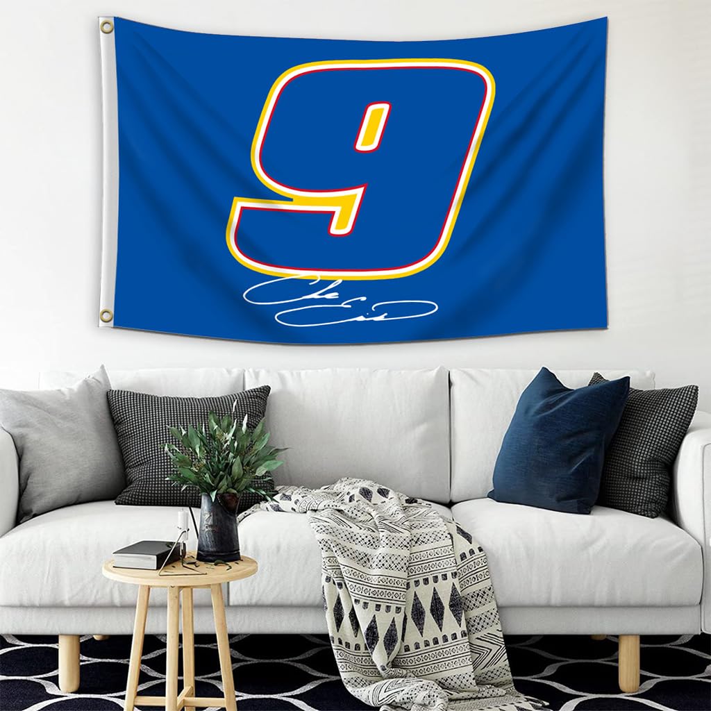 Chase Elliott Flag #9 Banner 3x5 Feet for Outdoor and Indoor Decoration