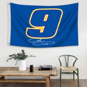 Chase Elliott Flag #9 Banner 3x5 Feet for Outdoor and Indoor Decoration