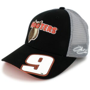 checkered flag sports chase elliott hooters 9 team hat black,one size