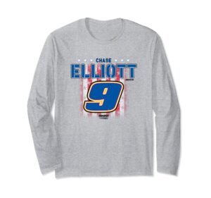 nascar - chase elliott - flag long sleeve t-shirt