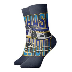 asfrsh chase elliott 9 unisex socks classic outdoor sports running sock warm soft ventilating comfort cool wicking