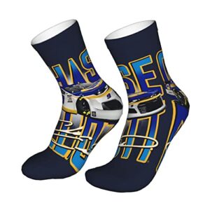 ASFRSH Chase Elliott 9 Unisex Socks Classic Outdoor Sports Running Sock Warm Soft Ventilating Comfort Cool Wicking