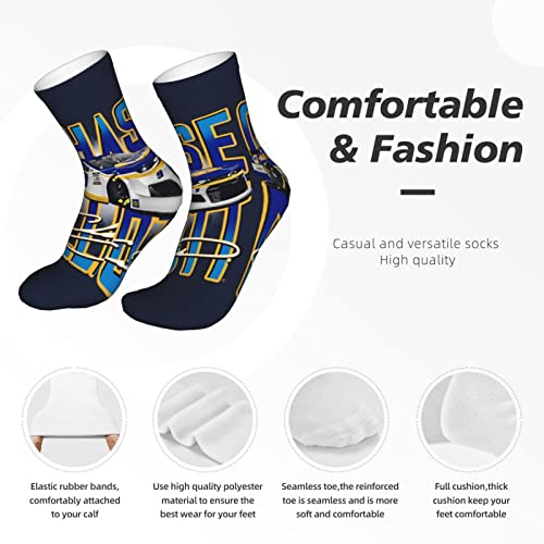 ASFRSH Chase Elliott 9 Unisex Socks Classic Outdoor Sports Running Sock Warm Soft Ventilating Comfort Cool Wicking