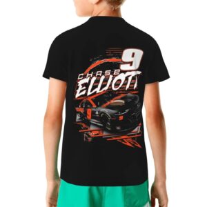 ASFRSH Chase Elliott 9 Shirt for Teen Girl & Boy Printing Short Sleeve Tee Athletic Classic Shirt Crewneck T-Shirt