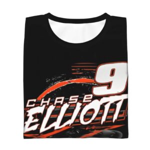 ASFRSH Chase Elliott 9 Shirt for Teen Girl & Boy Printing Short Sleeve Tee Athletic Classic Shirt Crewneck T-Shirt