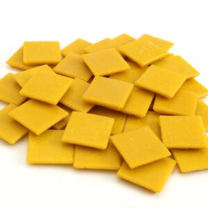 Milltown Merchants 3/4 Inch (20mm) Yellow Mosaic Tile, 3 Pound (48 oz) Bulk Assortment of Mosaic Tiles