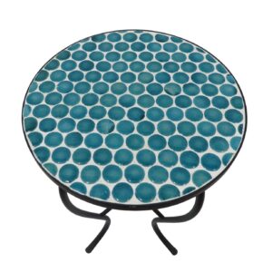 Saint Birch Lori Mosaic Folding Side Table (Blue-Green)