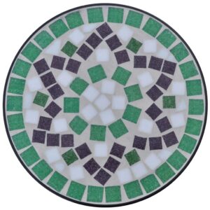 FAMIROSA Mosaic Side Table Plant Table Green White