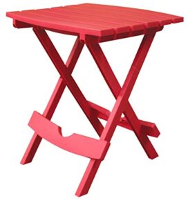 adams manufacturing 8500-26-3700 plastic quik-fold® side table, cherry red