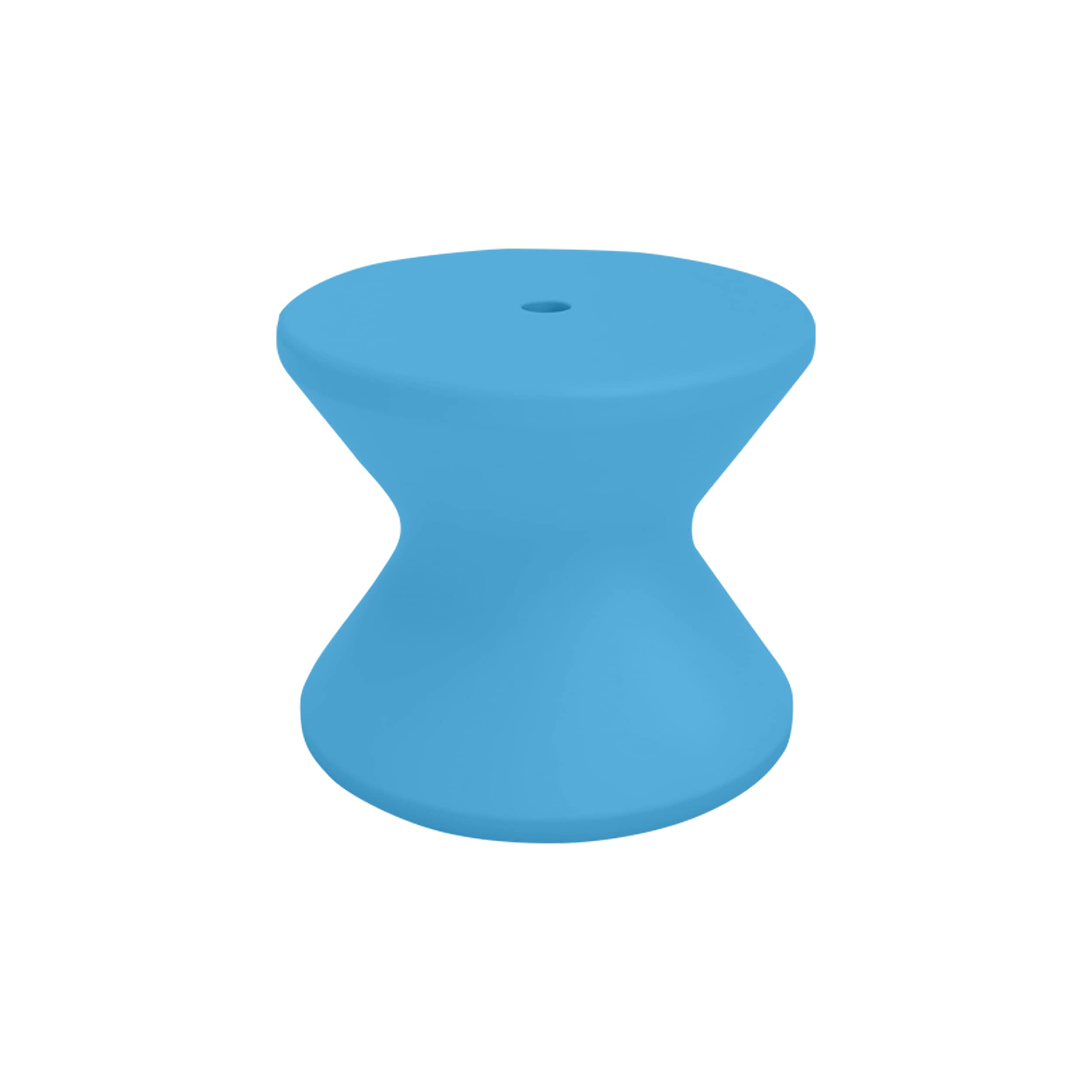 Ledge Lounger in-pool Side Table with Umbrella Hole (Light Blue)