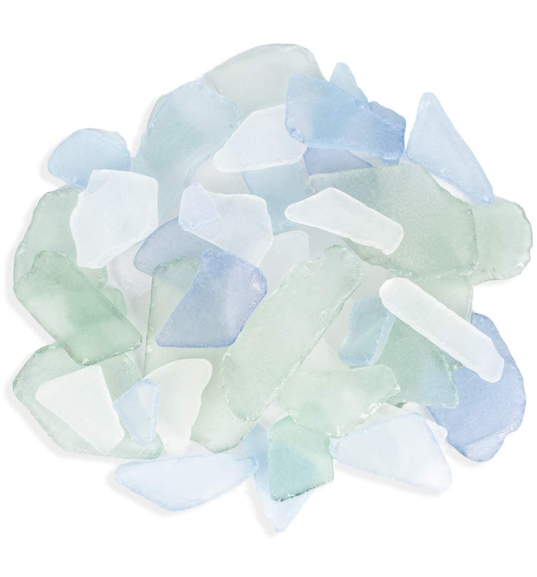 Sea Glass | 11oz Light Blue Olive & White Tumbled Sea Glass Decor | Bulk Seaglass Pieces for Beach Wedding Decor & Crafts | Plus Free Nautical eBook by Joseph Rains