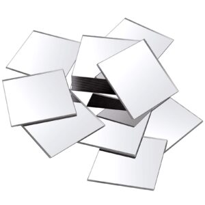 jetec 25 pieces mini size acrylic square mirror adhesive small square mirror craft mirror tiles for crafts and diy projects supplies(3 inches)