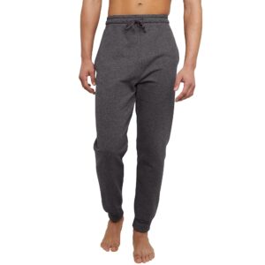 hanes men's jogger sweatpant with pockets, charcoal heather, large