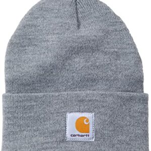 Carhartt Men's Knit Cuffed Beanie, Heather Grey, One Size