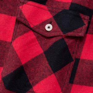 Alimens & Gentle Men's Button Down Regular Fit Long Sleeve Plaid Flannel Casual Shirts