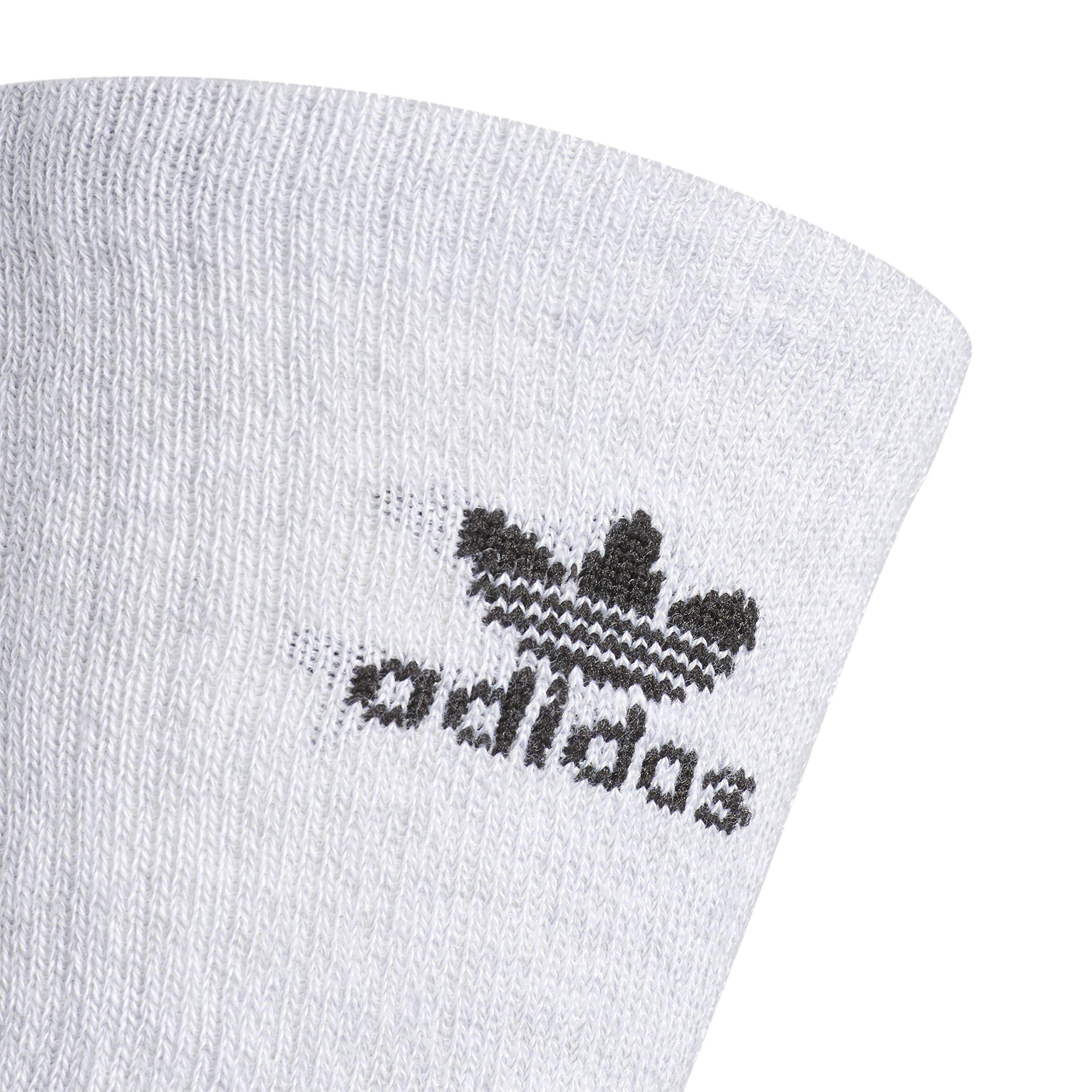 adidas Originals Trefoil Crew Socks (6-Pair), Grey/Onix Grey/Black, Large