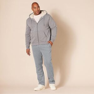 Amazon Essentials Men's Fleece Sweatpant (Available in Big & Tall), Light Grey Heather, Large