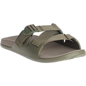 chaco men's chillos slide sandal, fossil, 12