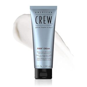 american crew men's fiber cream, like hair gel with medium hold & natural shine, 3.3 fl oz